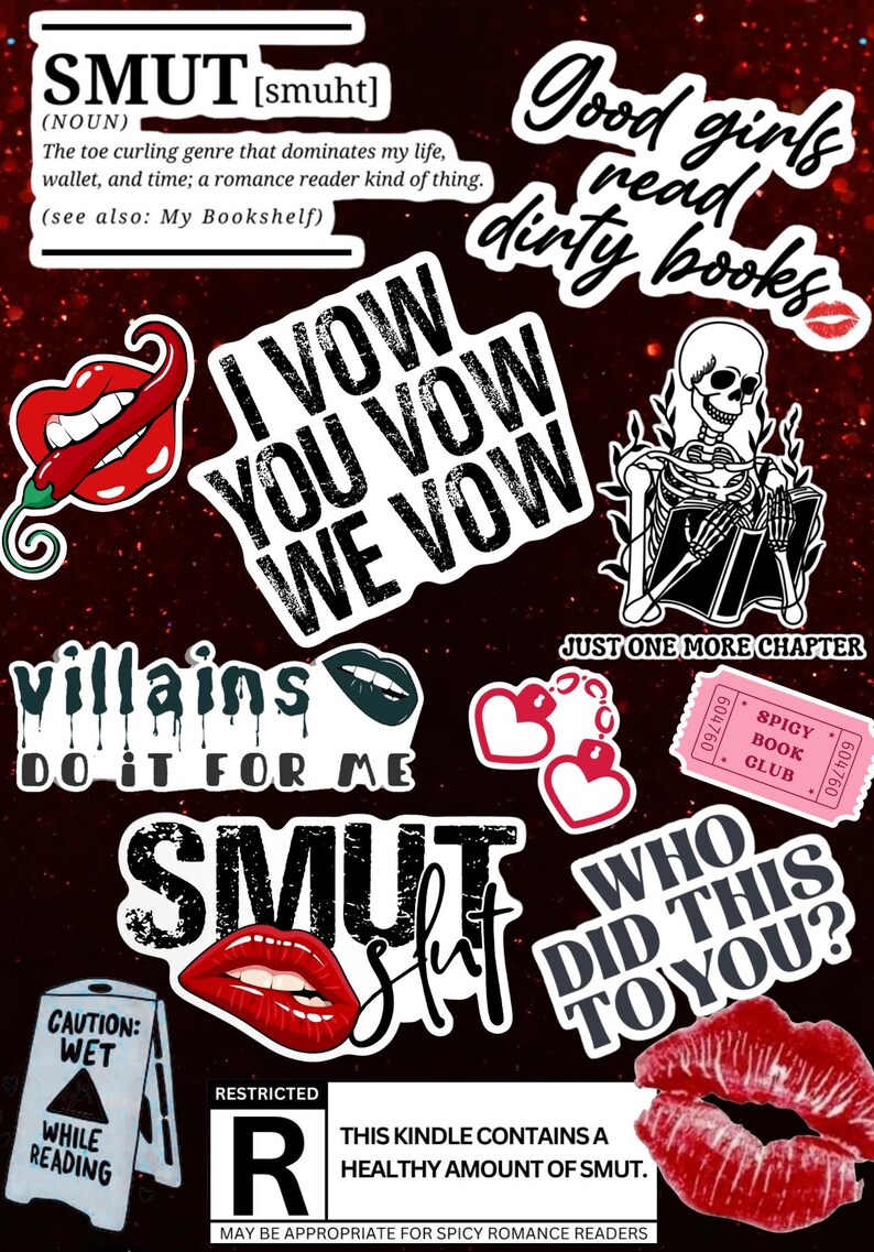 Smutty Digital Basic Kindle Insert - Etsy
