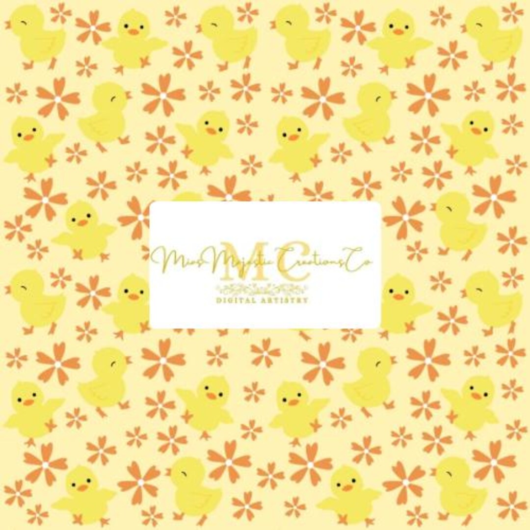 Easter Chick Pattern, Easter Pattern, Yellow Chicks, Instant Download ...