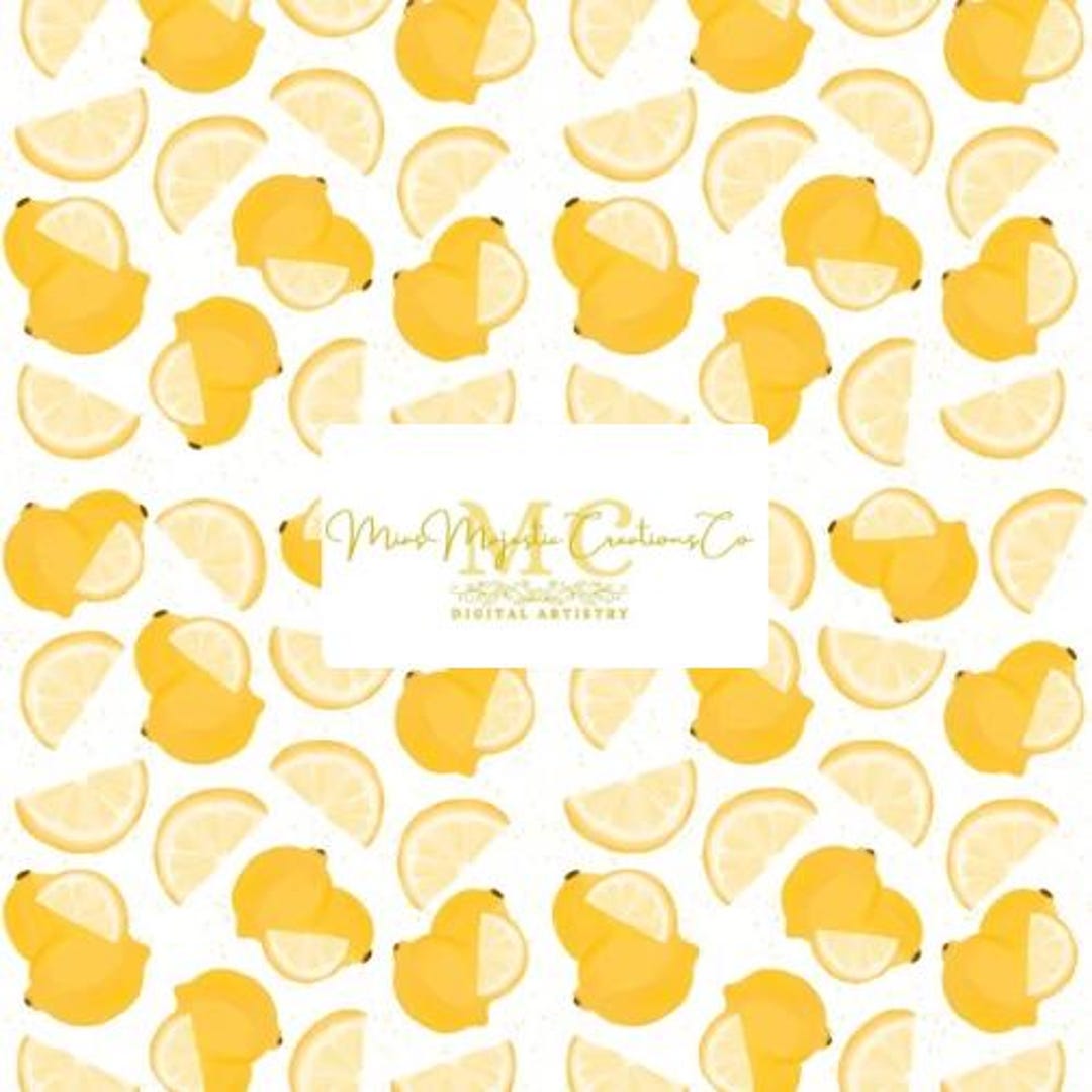 Handrawn Watercolor Lemon Pattern, Fruit Pattern, Instant Download File ...