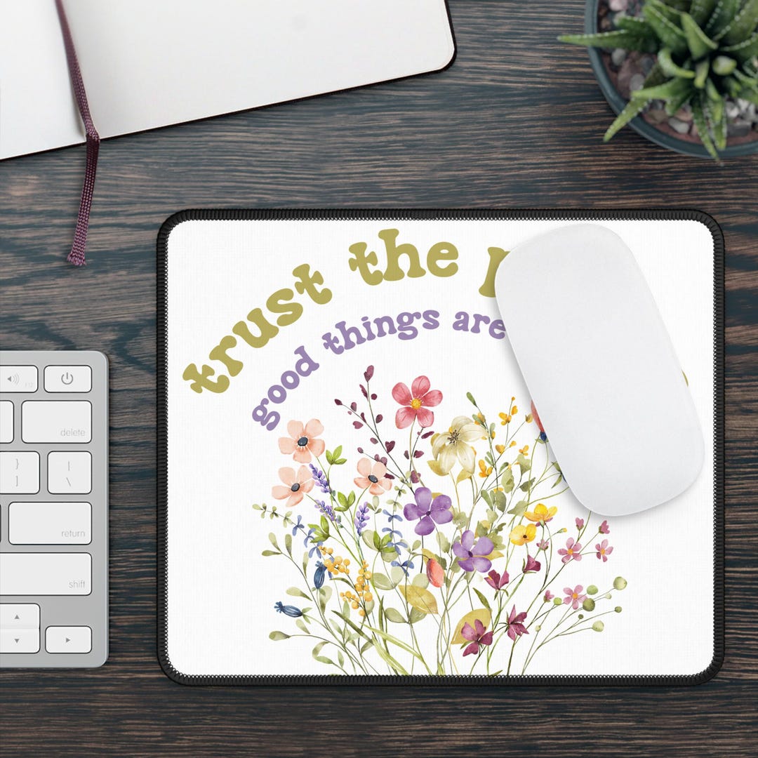 Motivational Floral Gaming Mouse Pad - Mental Health, Inspirational ...