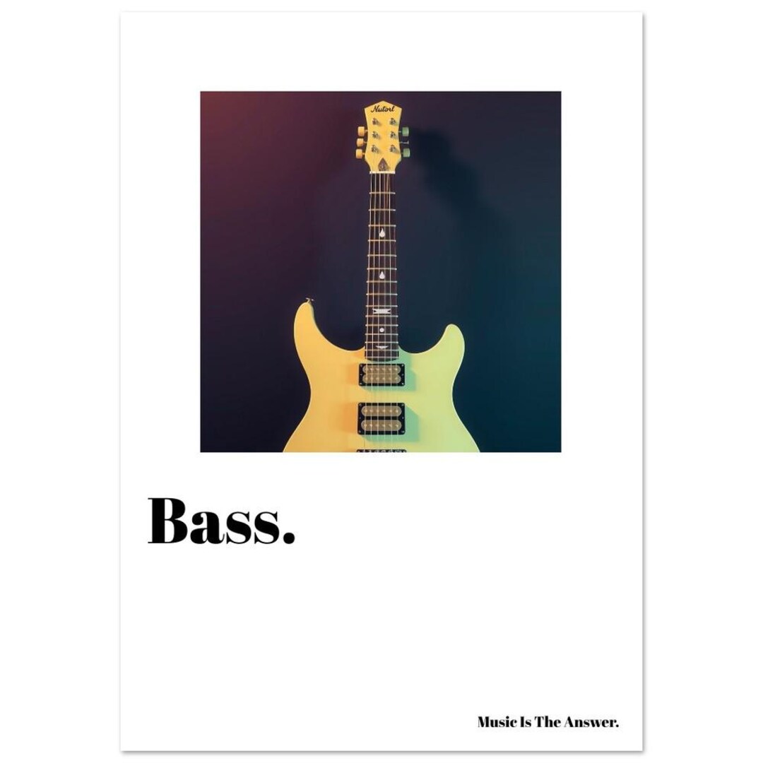 Bass Guitar, Poster, Portrait - Etsy