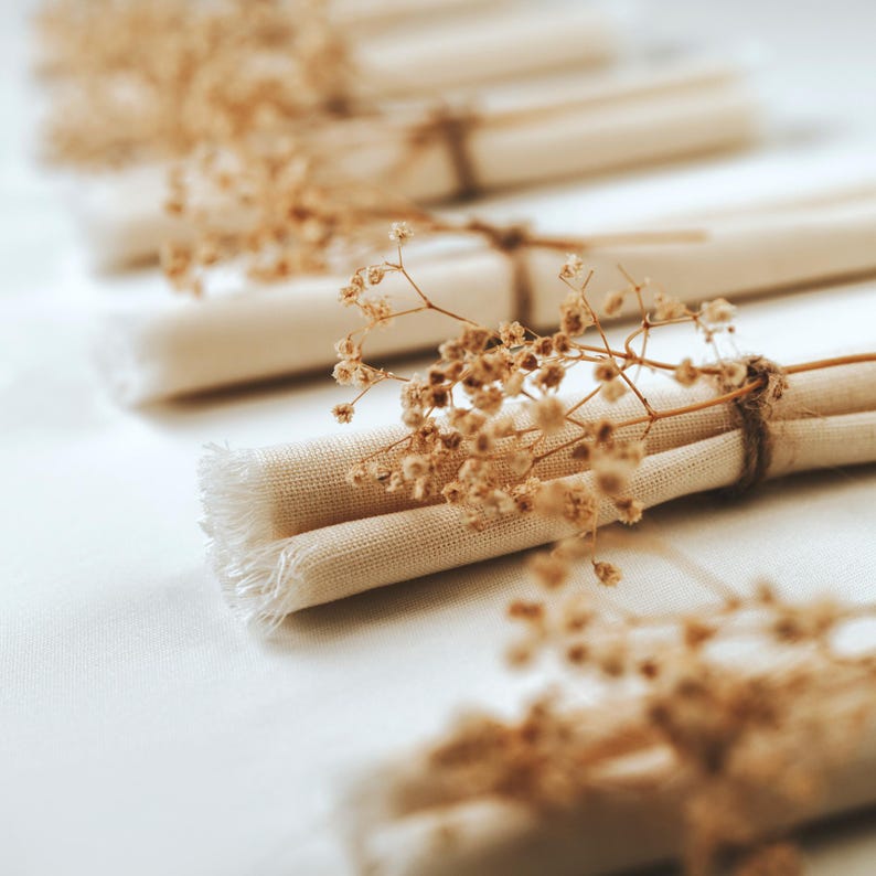 Frayed Edges Linen Invitations, Unique Wedding Invitations, Custom ...