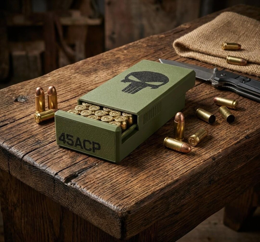 45ACP Ammo Box (50 Rounds) - Etsy
