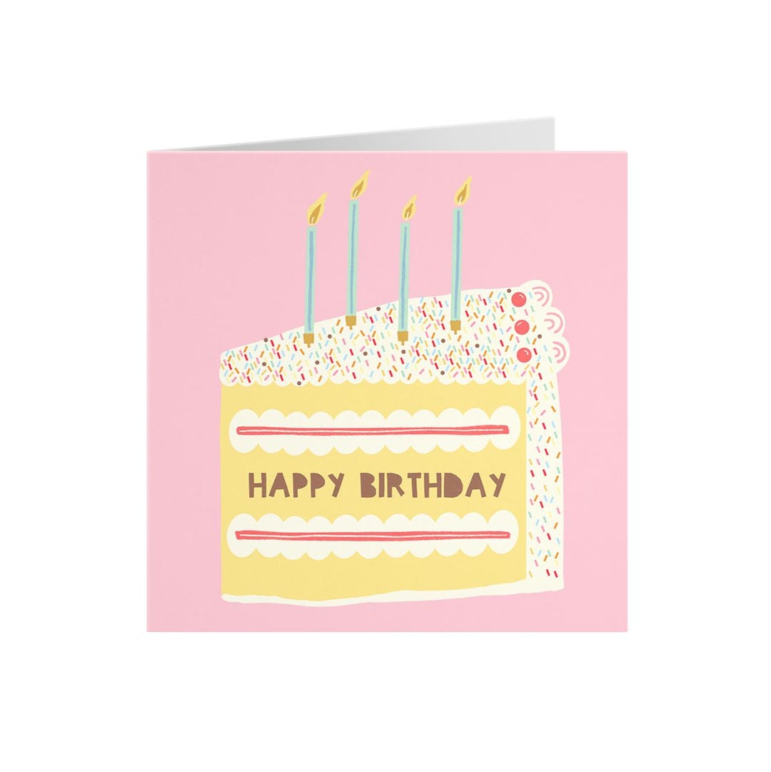 Happy Birthday Card | Blank Inside | Birthday Greeting Card | 14cm X ...