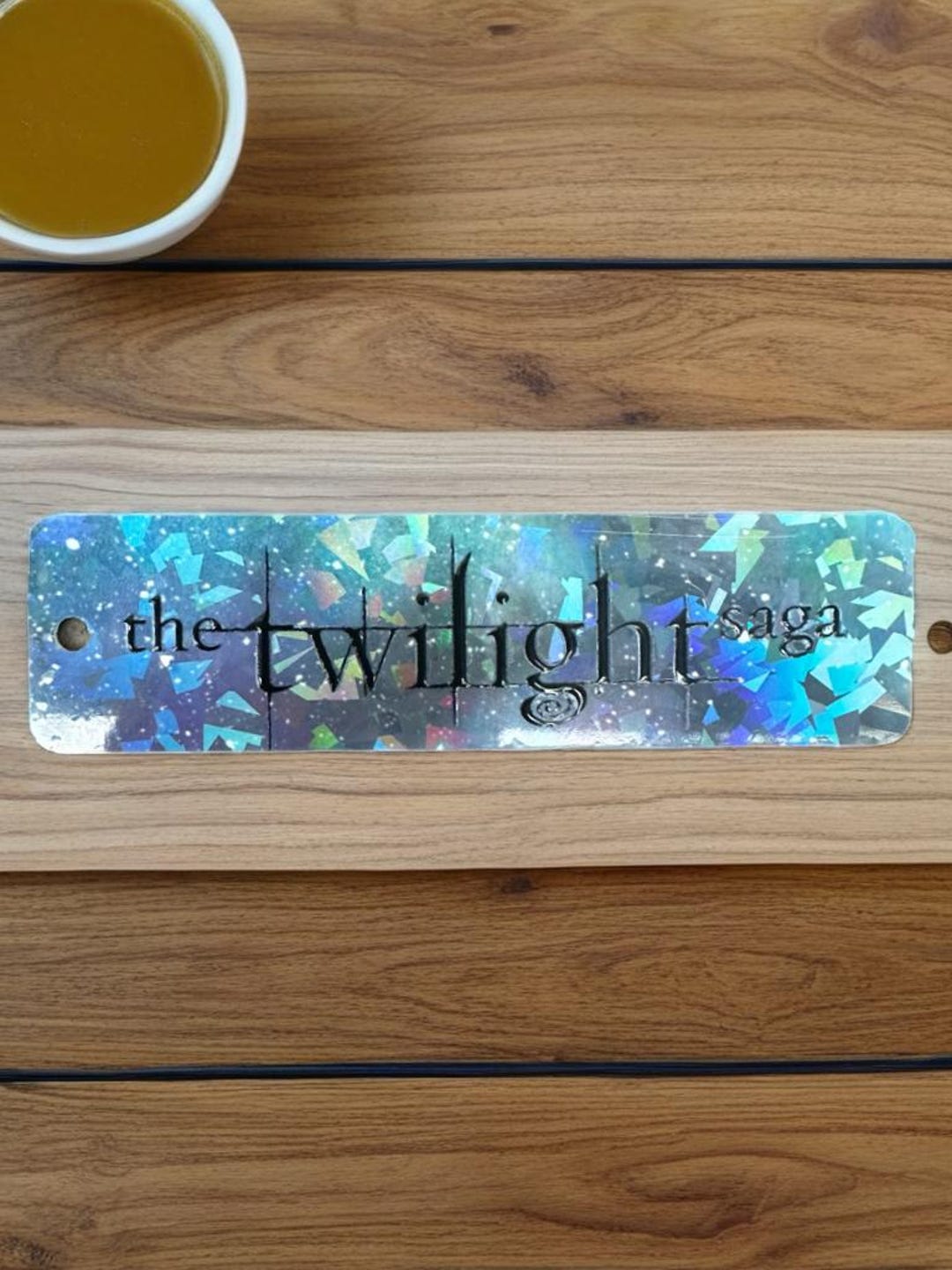 Twilight Saga Holographic Bookmark: Bella & Edward, Blue Tassel - Etsy