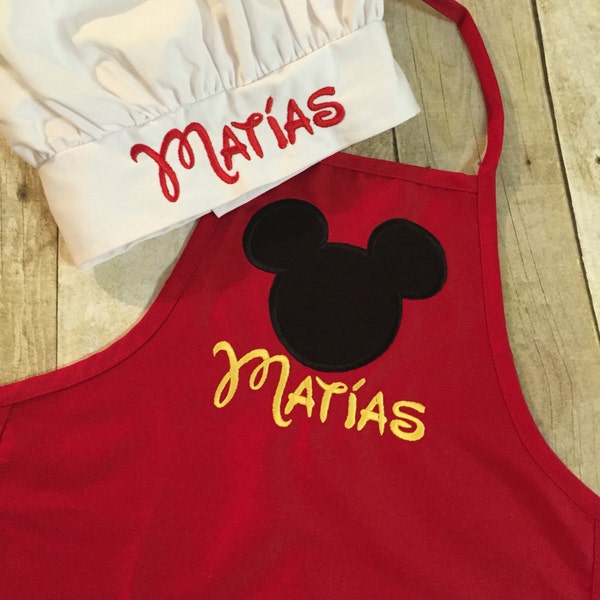 Mickey Mouse Chef Apron - Etsy