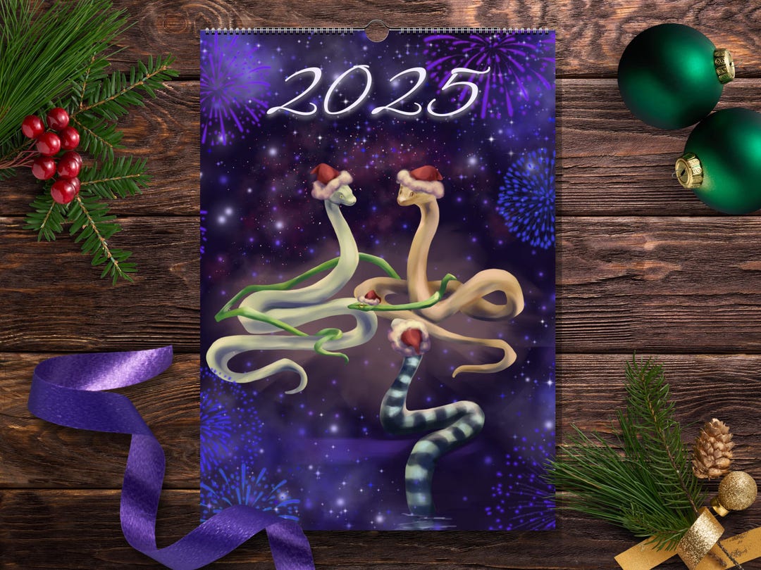 Snake Lover’s Calendar 2025 Wall Calender Art for Wildlife Enthusiasts ...