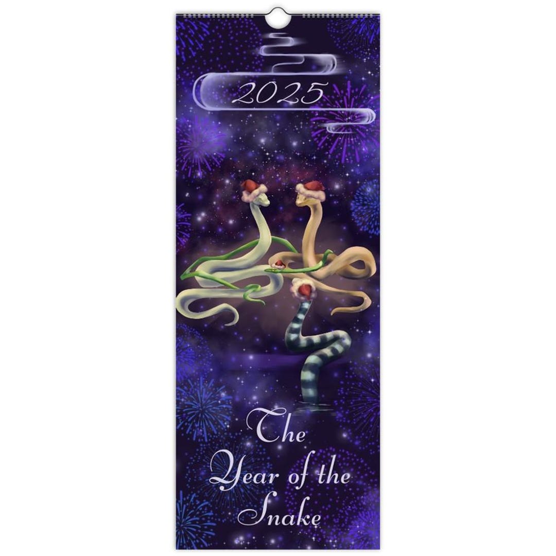 New Year Calendar 2025 for the Year of the Snake Wall Calender Artsy ...