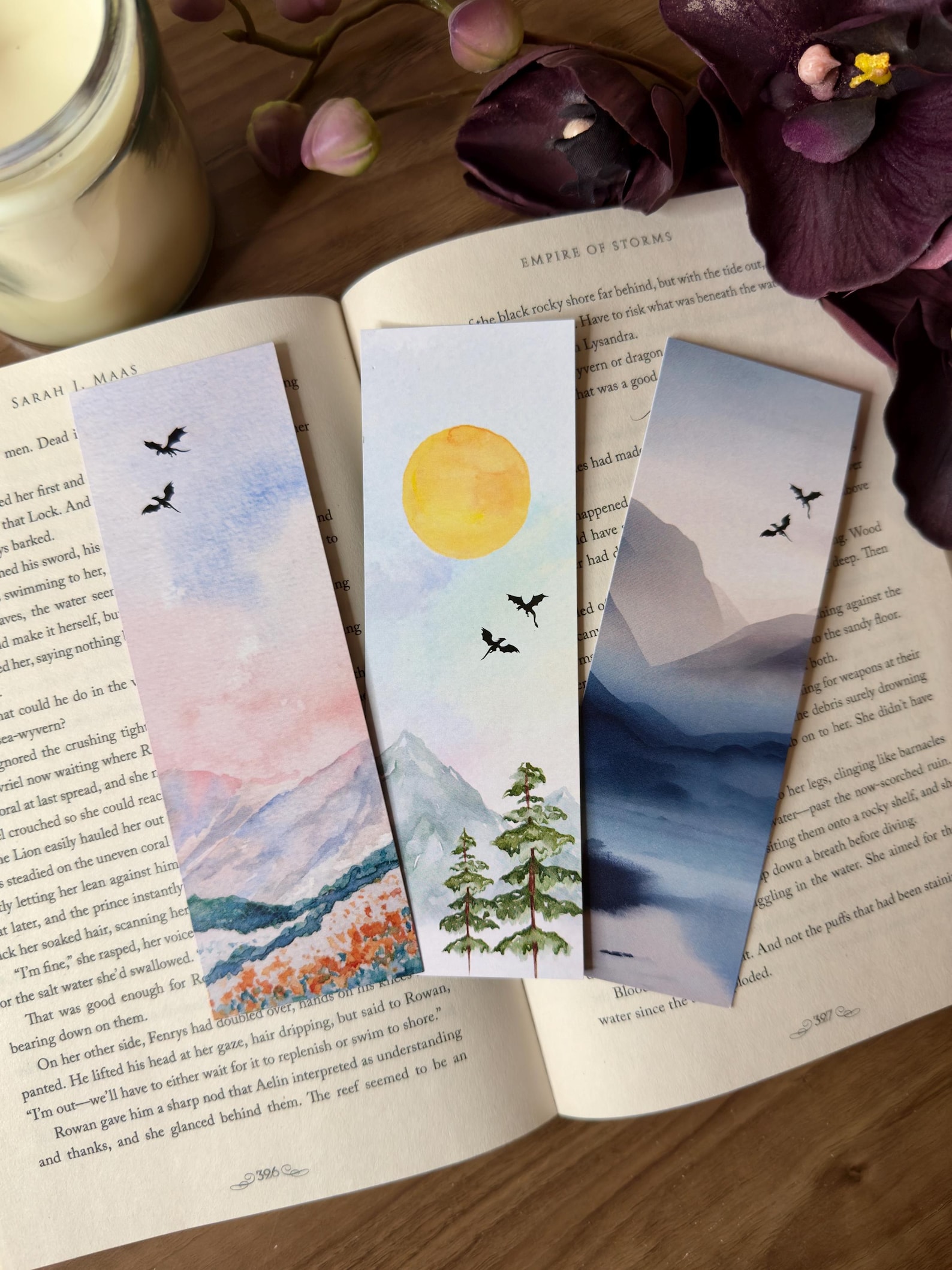 Bookmarks | Landscapes With Small Dragons - Etsy