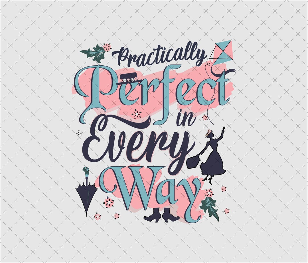 Mary Poppins PNG, Practically Perfect Design, Girl Trip Art, Family Vacation Clipart, Comfort ...