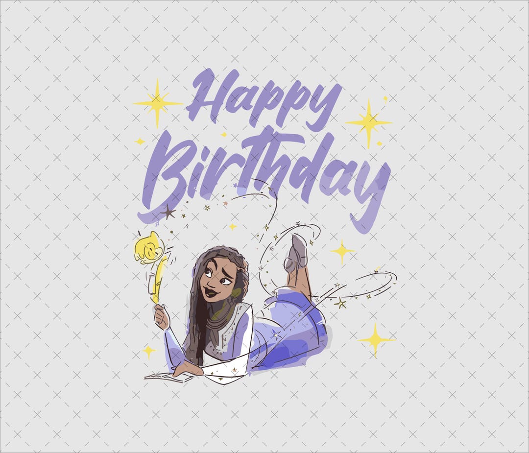 Asha Birthday PNG, Black Princess SVG File (digital File) - Etsy