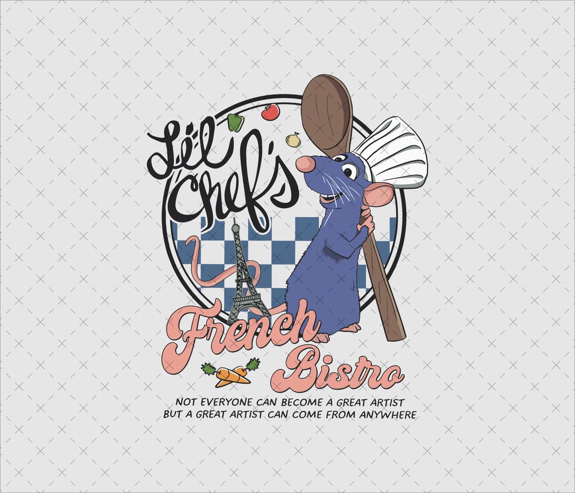 Ratatouille Shirt Design, Lil Chef's French Bistro, PNG SVG (digital ...