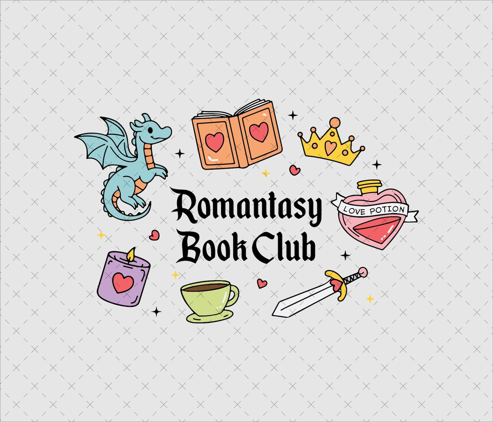 Romantasy Book Club Dragon Clipart, Fantasy Reading (SVG, PNG) - Etsy