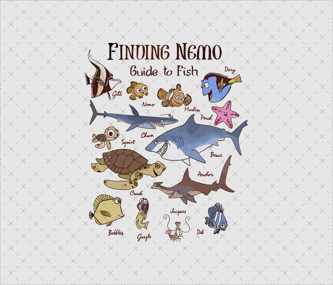 Finding Nemo Fish Guide Vector SVG PNG (digital File) - Etsy