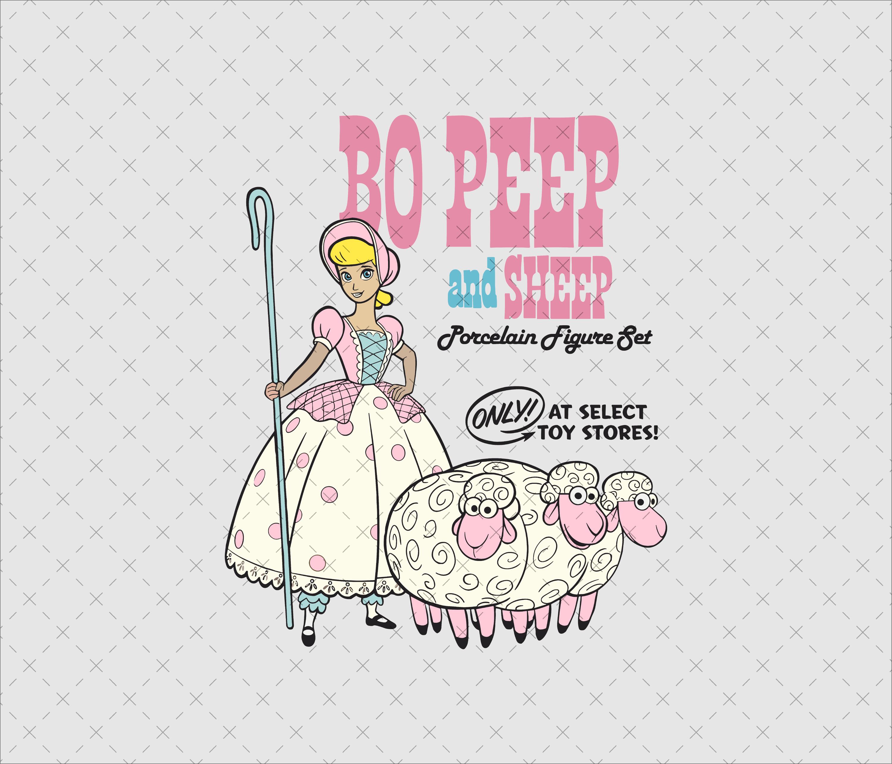 Toy Story Png, Bo Peep Png, Retro Toy Story Png, Bo Peep and Sheep Png ...