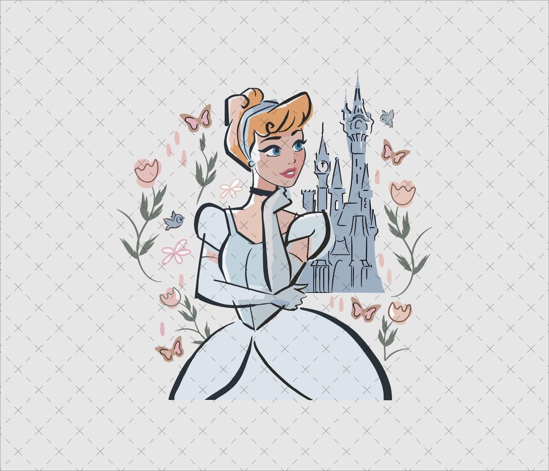 Cinderella Princess PNG SVG, Retro Style (digital File) - Etsy