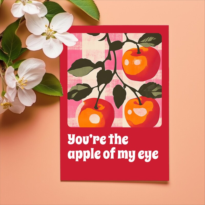 Apple Pun Card - Etsy