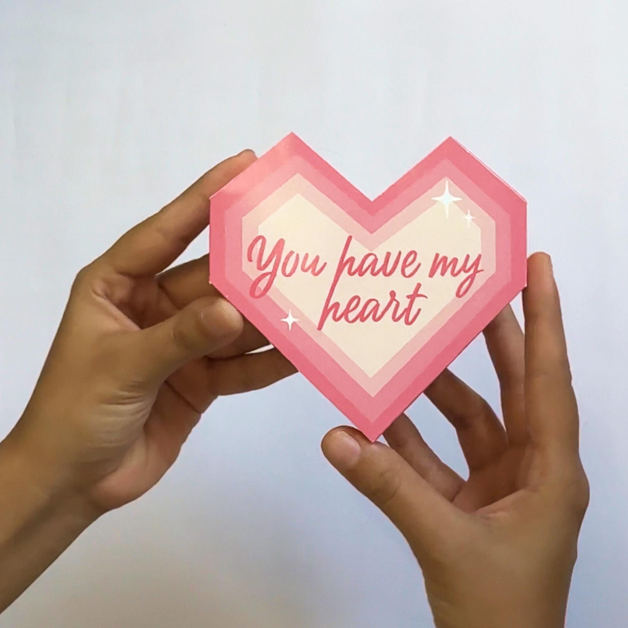 DIY Valentine's Day: Printable PDF, Pink Heart Box Template, Perfect ...