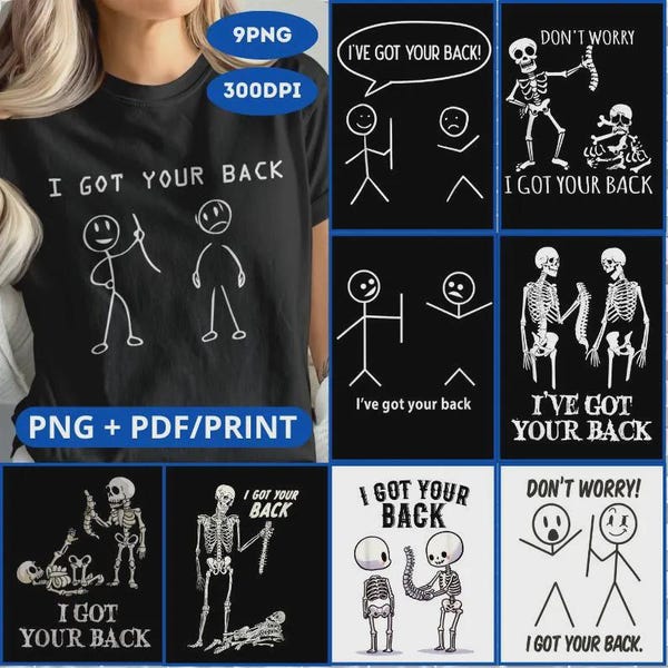 I Got Your Back Stick Figure - Etsy