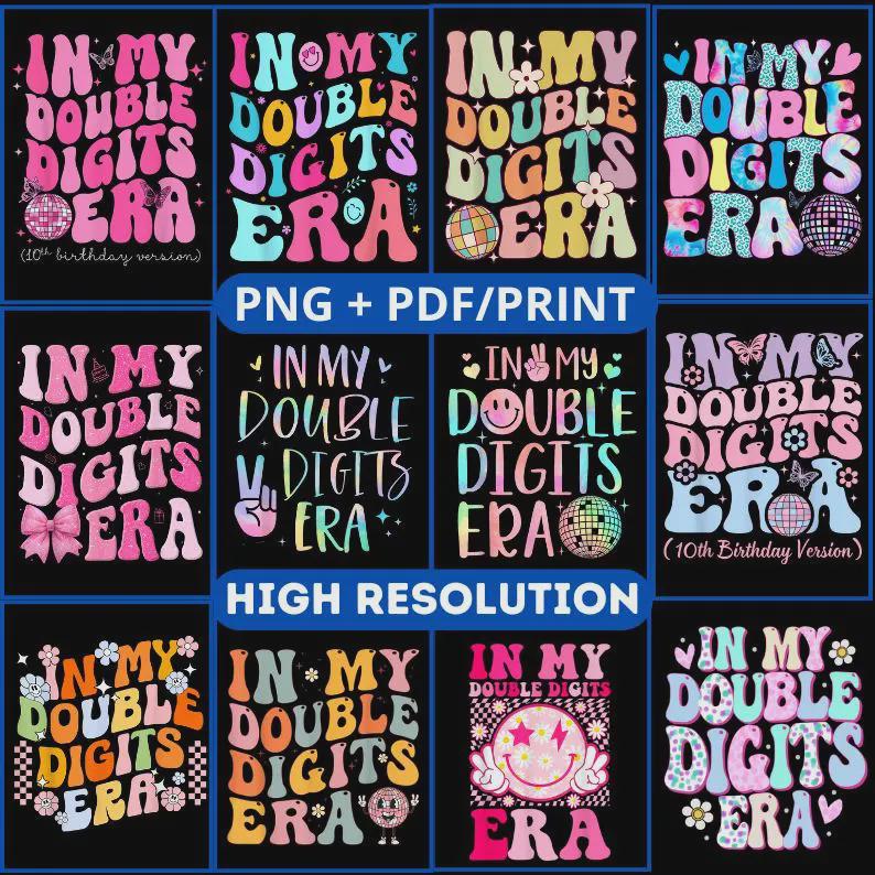 12 Double Digits Era Gift My Double Digits Era 10th Birthday,in My ...