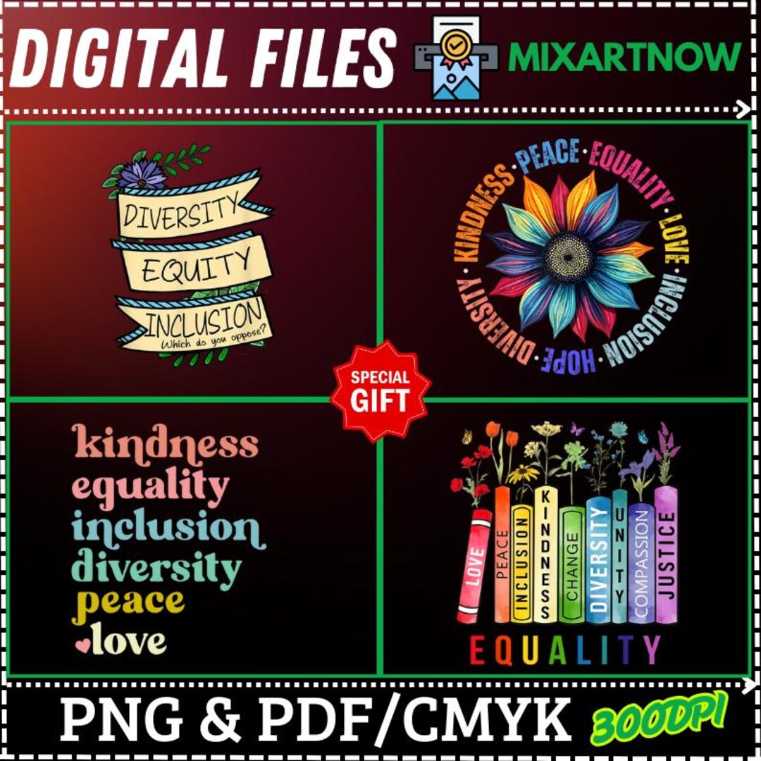 Gift Kindness Equality Inclusion Diversity Png,sunflower Kindness ...