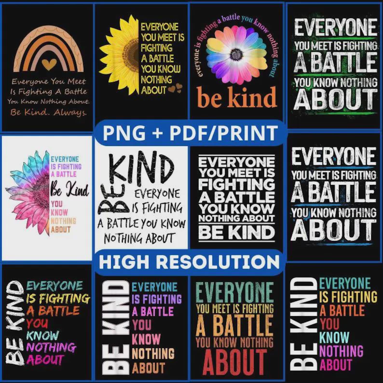 Be Kindness Mental Health,gift 12 Design Be Kind Everyone You Meet is ...