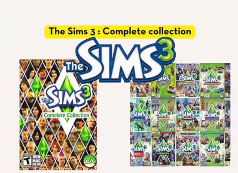 The Sims 3 Complete Collection Complete Expansion Pack Digital Download ...