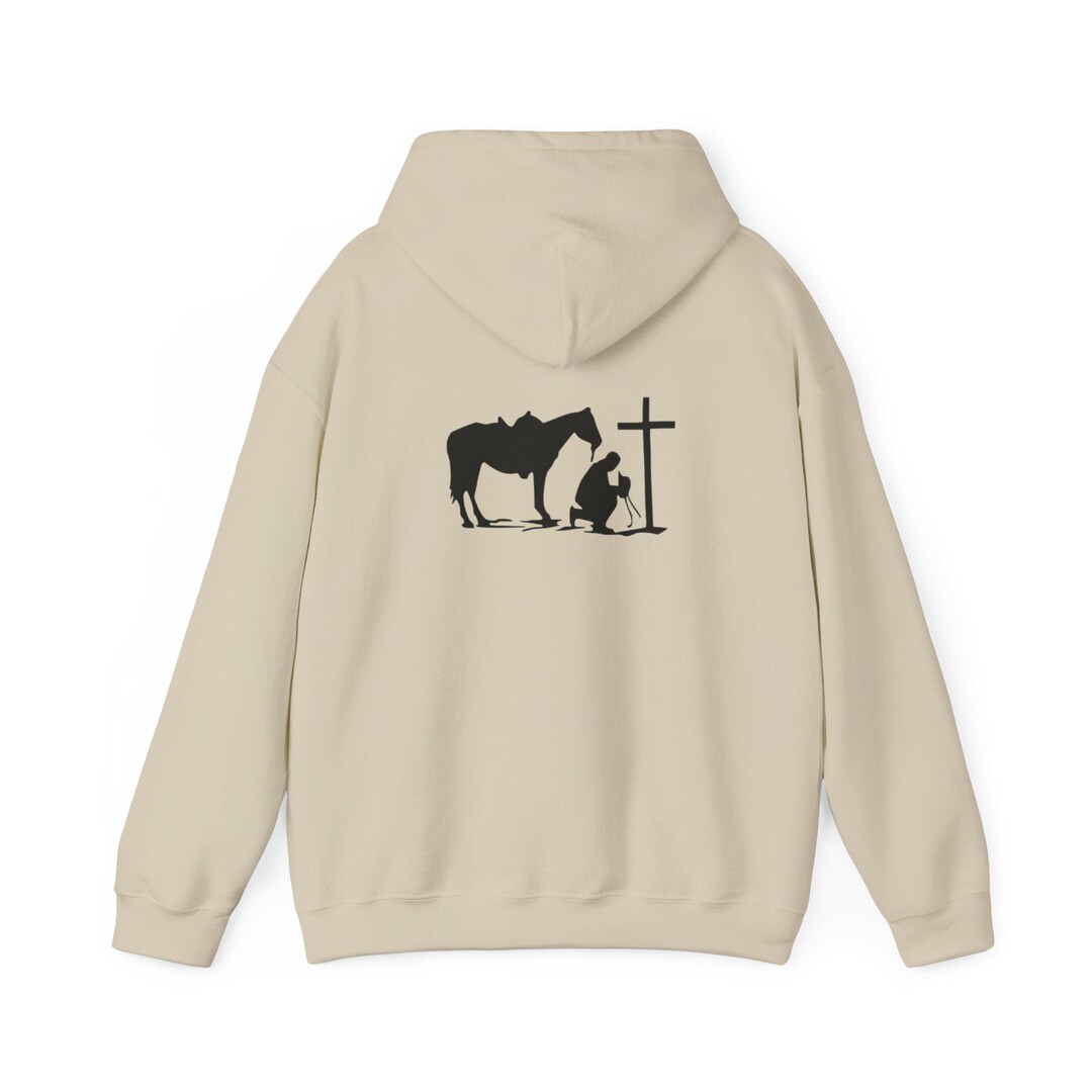 Cowboy Decal Hoodie, Western Rancher Sweatshirt, Cowboy Theme Jumper ...