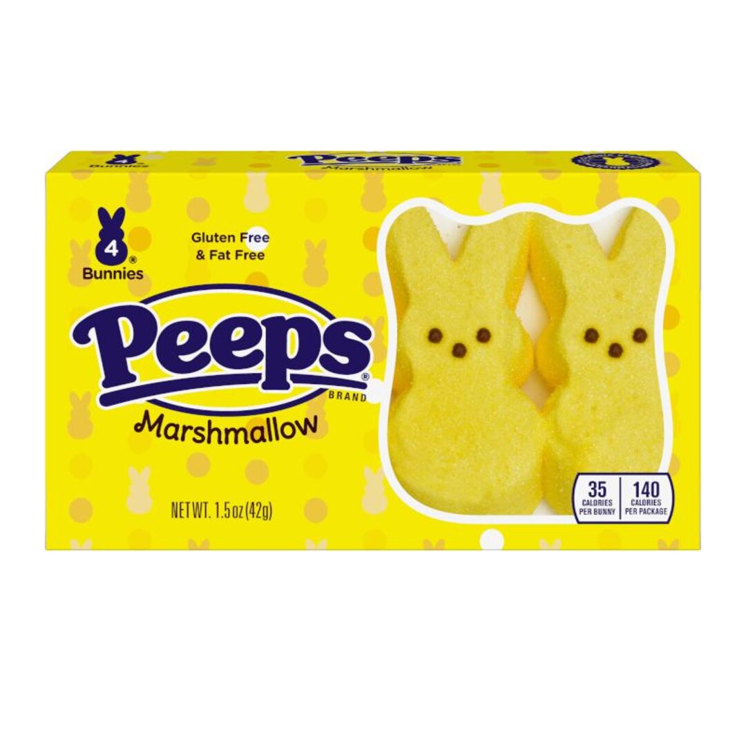 Peeps Easter Yellow Bunnies 4PK 1.5oz (42g) Easter Mallows, USA ...