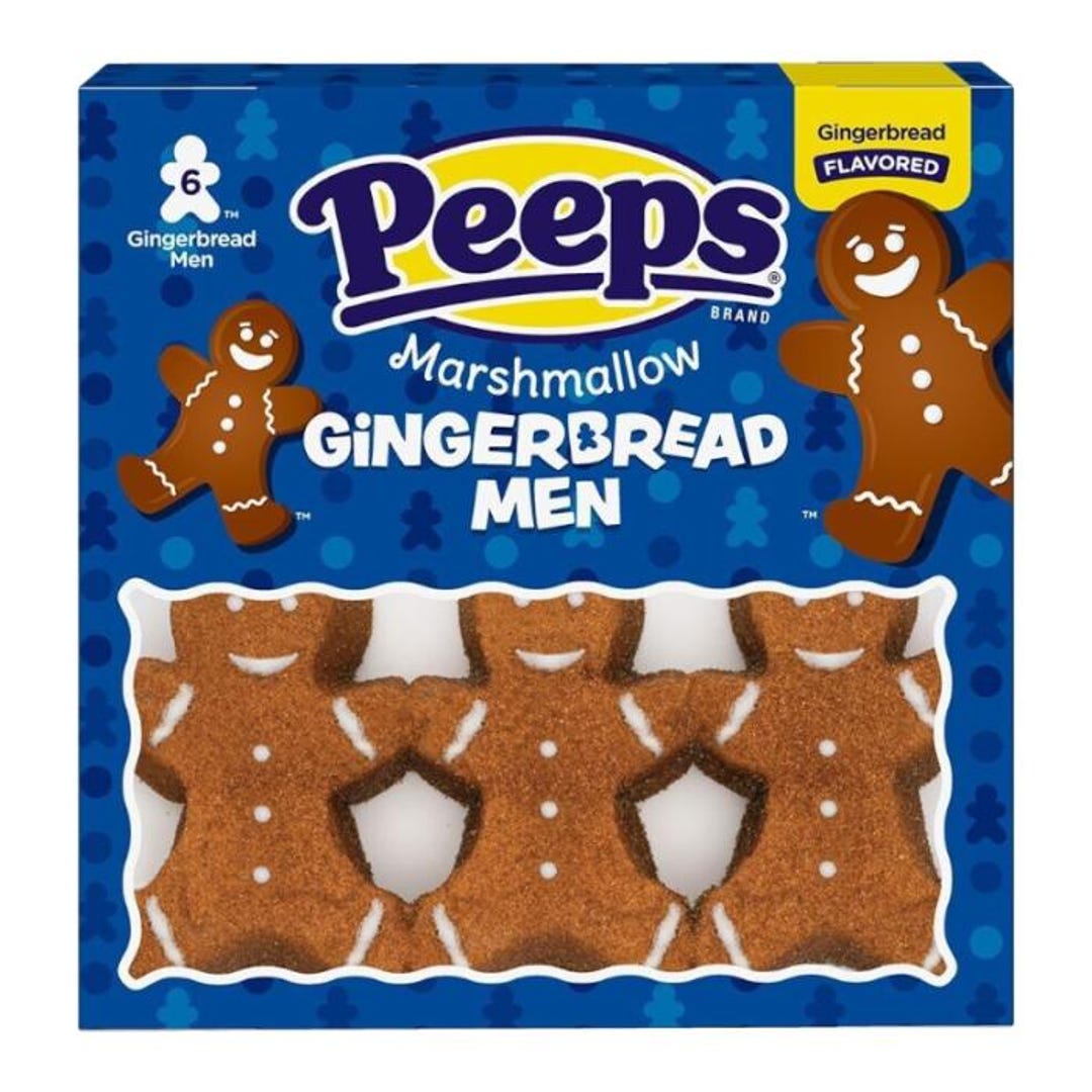 Peeps Gingerbread Men Marshmallow - 6 Pack 3oz (85g) Christmas Mallows ...
