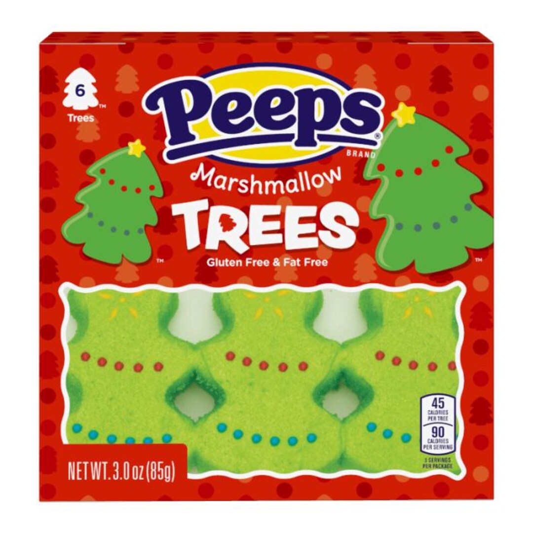 Peeps Christmas Tree Marshmallow - 6 Pack 3oz (85g) Christmas Mallows ...
