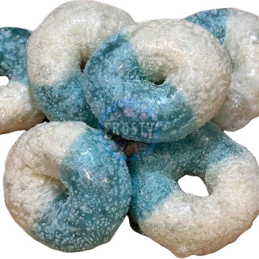 Freeze Dried Candy Blue Raspberry Rings USA Sweets - Etsy