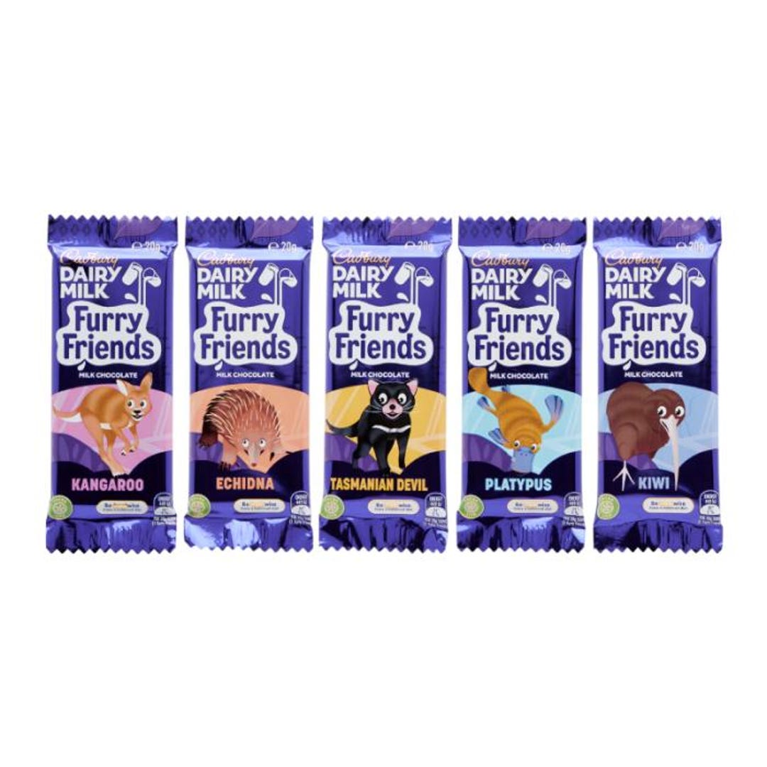 Cadbury Dairy Milk Furry Friends 100g, Australian Milk Chocolate - Etsy