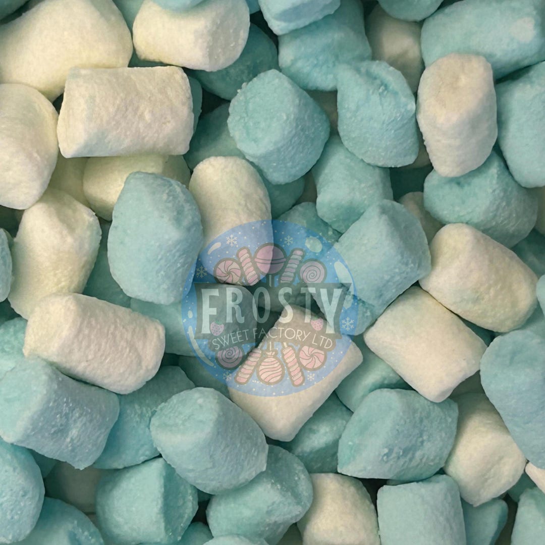 Freeze Dried Marshmallows Tiny Micro Mini Blue & White Mallows Hot ...