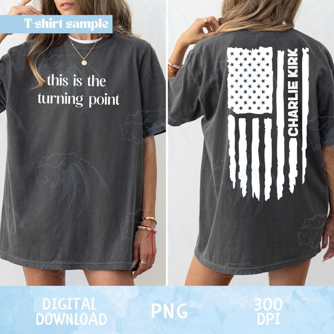 Two Side American Flog Charlie Kirk Png, Simple Vector Patriotic Design ...