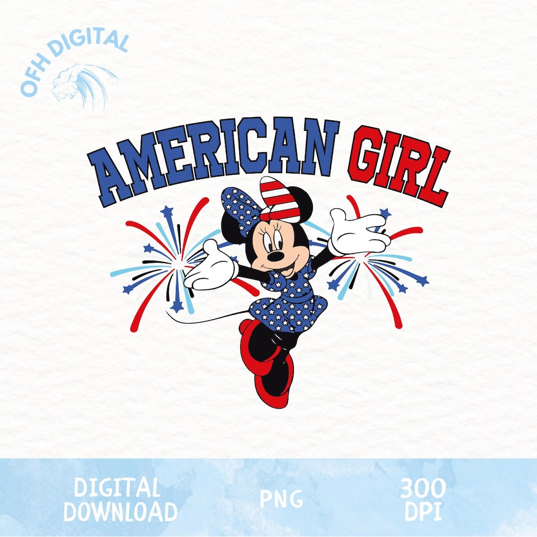 Disney American Girl Png, American Minnie Png, American Days Png ...