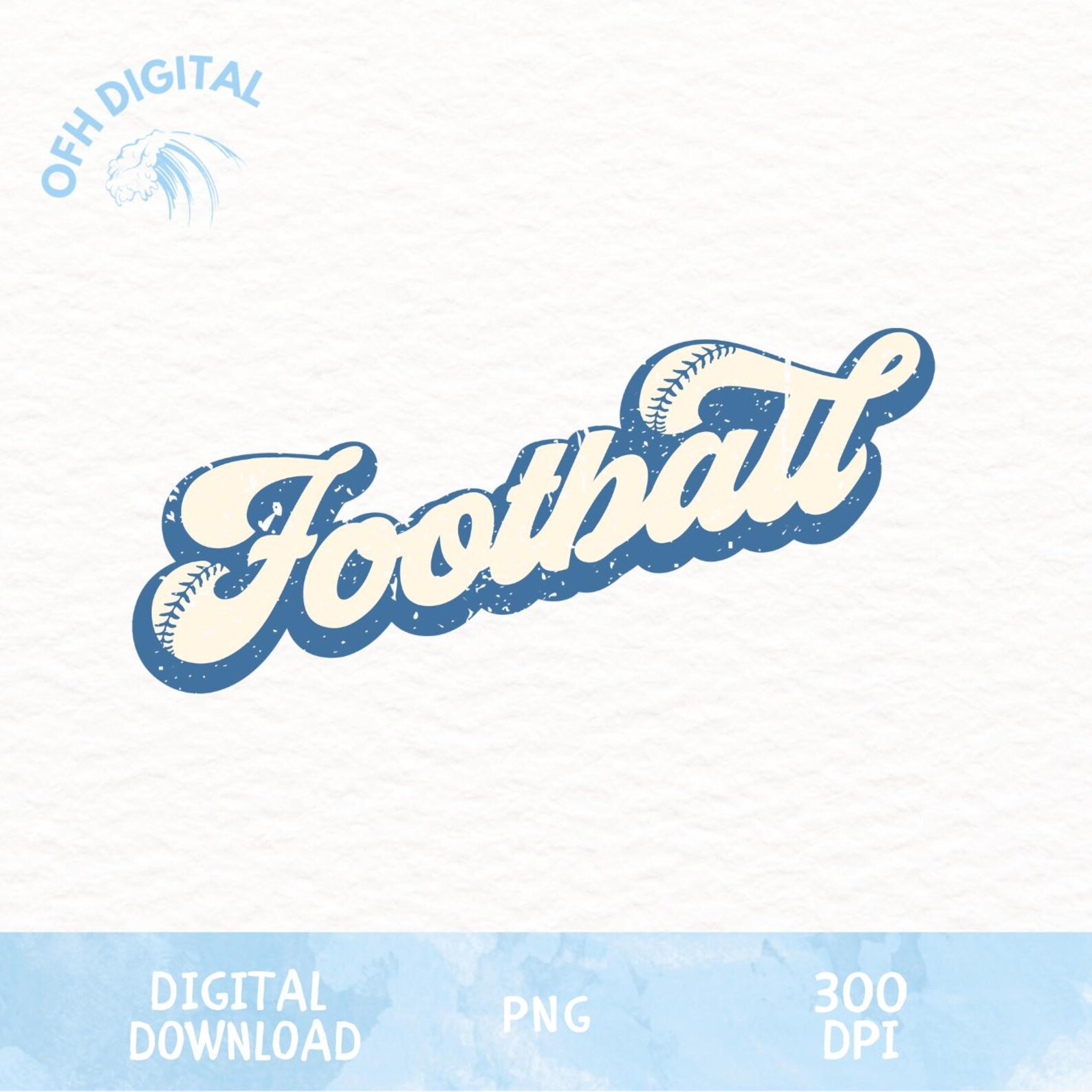 Retro Football Png, Vintage Football Png, Trendy Vintage Football Png ...