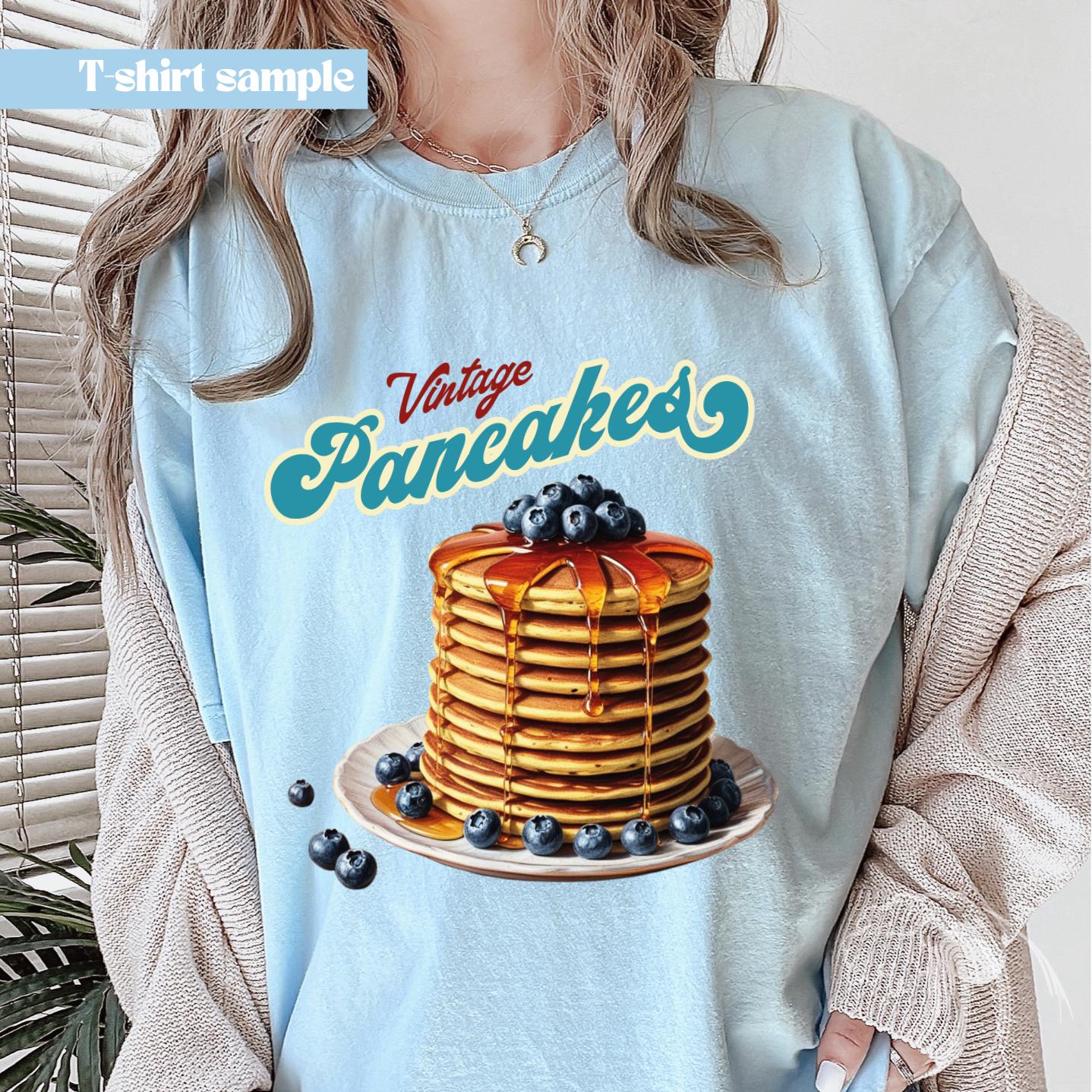 Retro Pancakes Png, Vintage Pancakes Png, Pancakes Png, Vintage Foodie ...