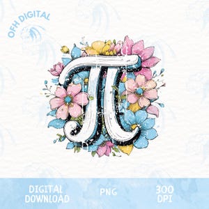 Floral Pi Design, π Symbol Png, National Pi Day Png, Math Teacher ...