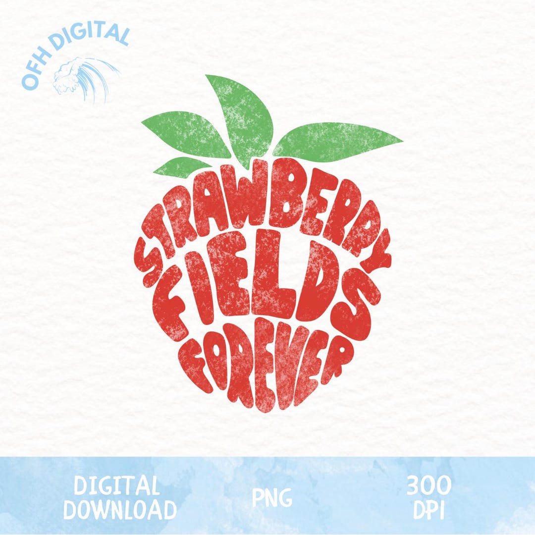 Strawberry Fields Forever Png, Watercolor Strawberry Png, National ...