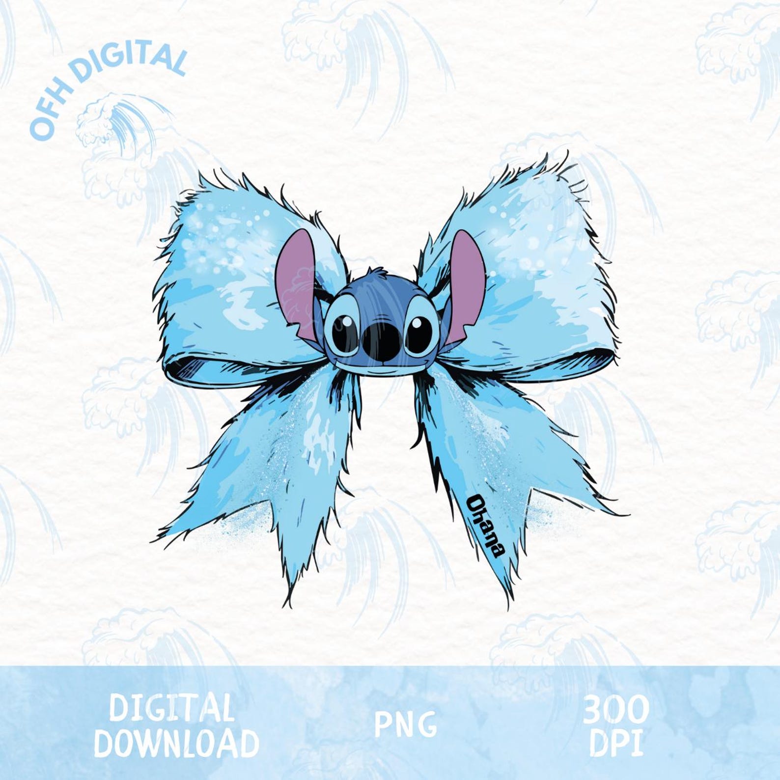 Stitch Coquette Bow Png, Stitch Hairy Ribbon Png, 2025 Cartoon Designs ...