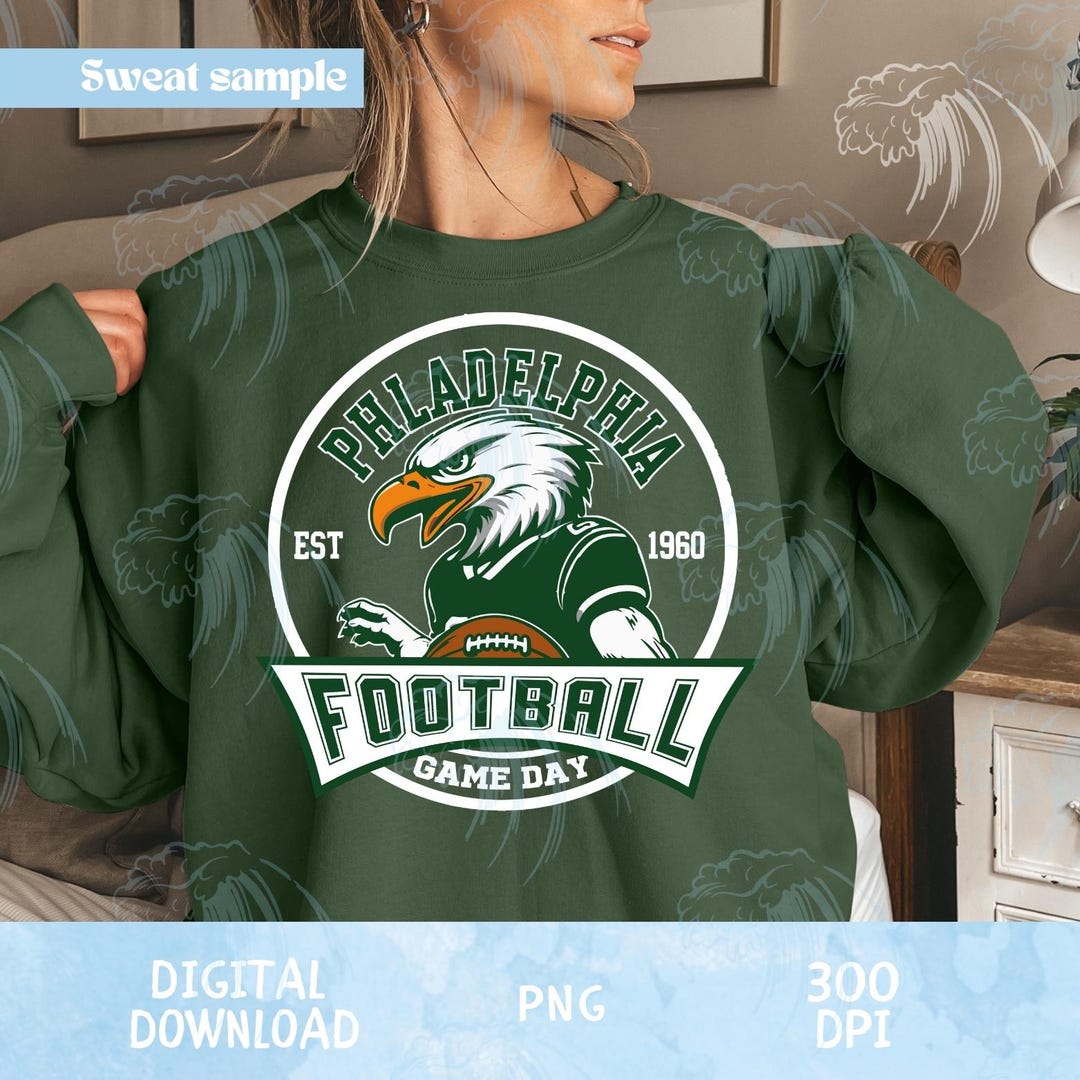 Philadelphia Football Bird Png, Retro Philadelphia 1960 Png, Football ...