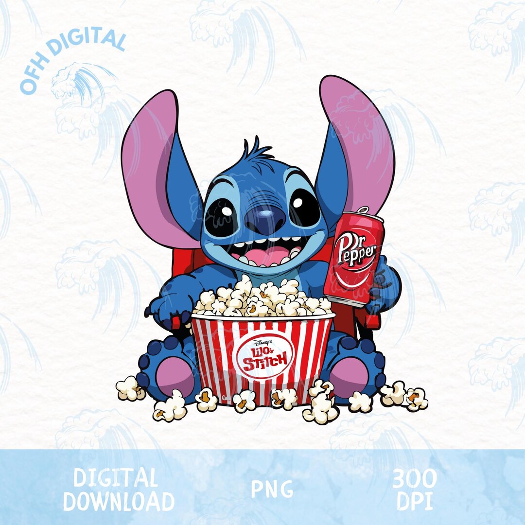 Lilo y Stitch - Palomitas de Cine (Png), Stitch - Bebida Dr Pepper (Png ...