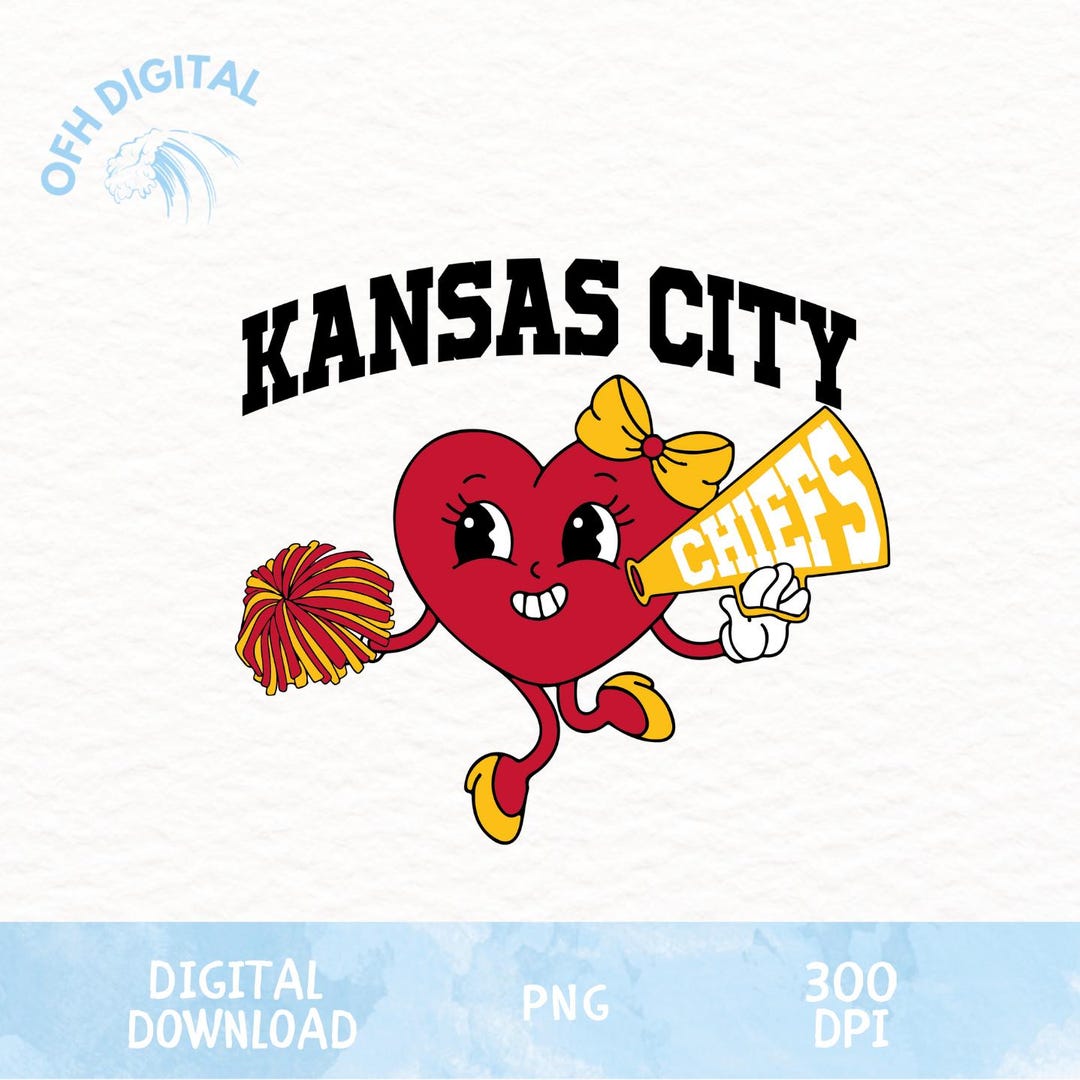 Kansas City Cheer Chiefs 1959 Football Png, Cheerleaders Heart Football ...