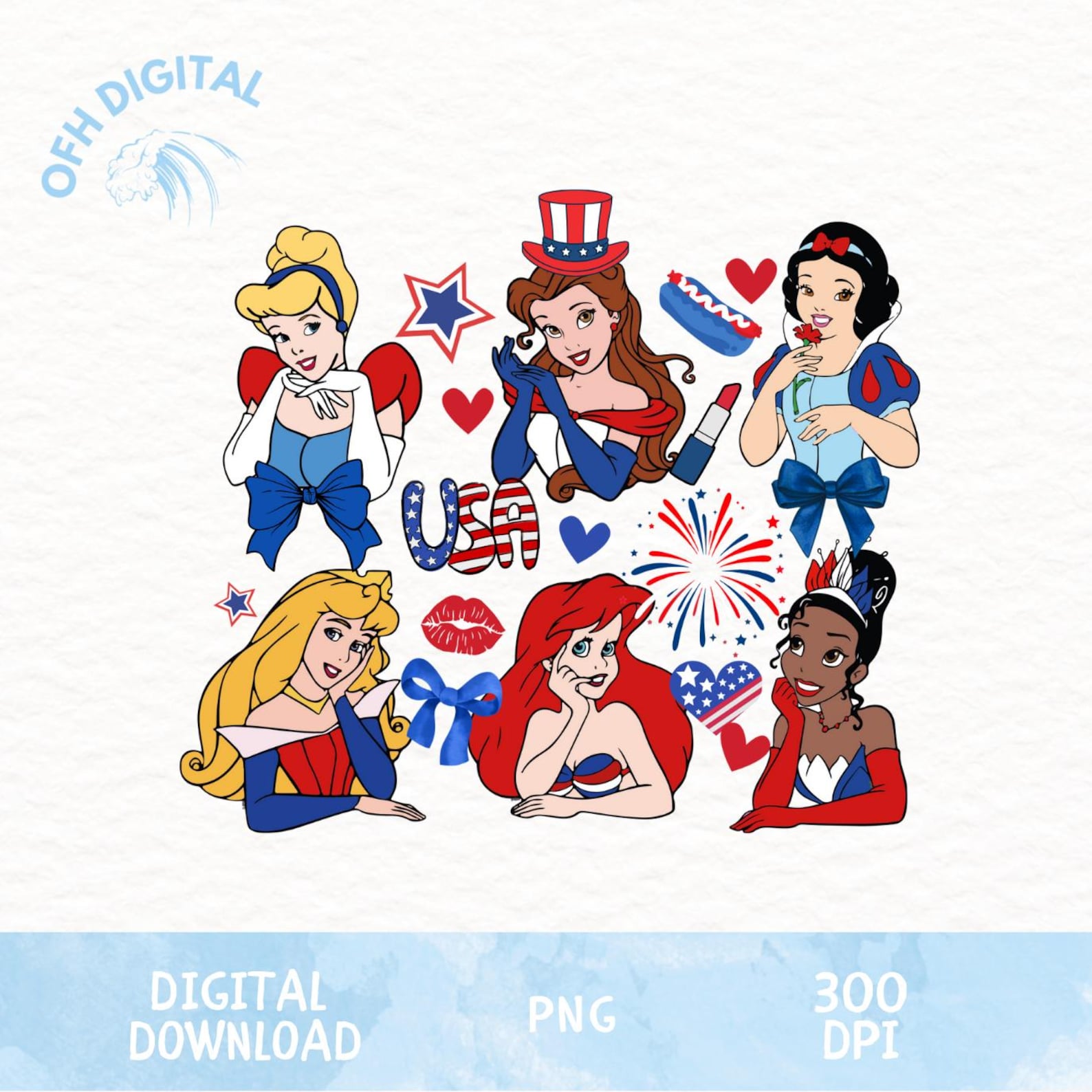 4th July Princess Png, American Princess Png, President Day Princess ...