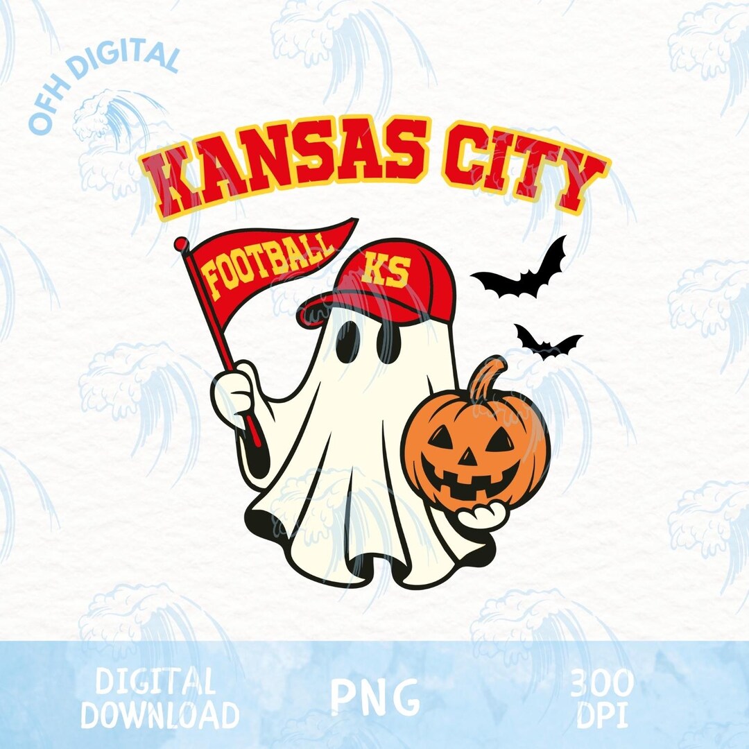 Kansas City Ghost Halloween Png, Halloween Football Season Kansas City ...
