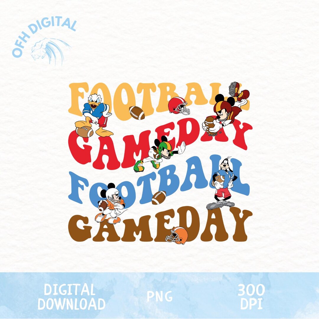 Retro Colors Football Mouse Friends Png, Sport Designs Disney Mouse Png ...