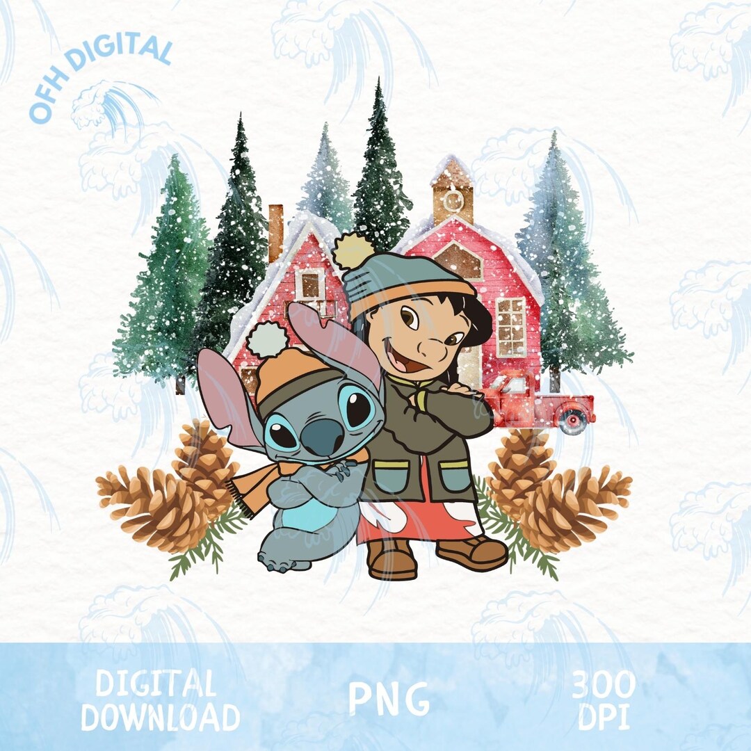 Lilo and Stitch Winterland Png, Stitch Christmas Png, Snowman Stitch ...