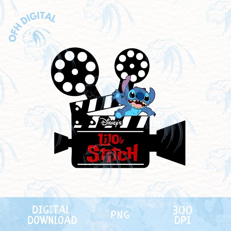 Lilo and Stitch Cinema Camera Png, Crazy Stitch Png, Stitch 2025 ...