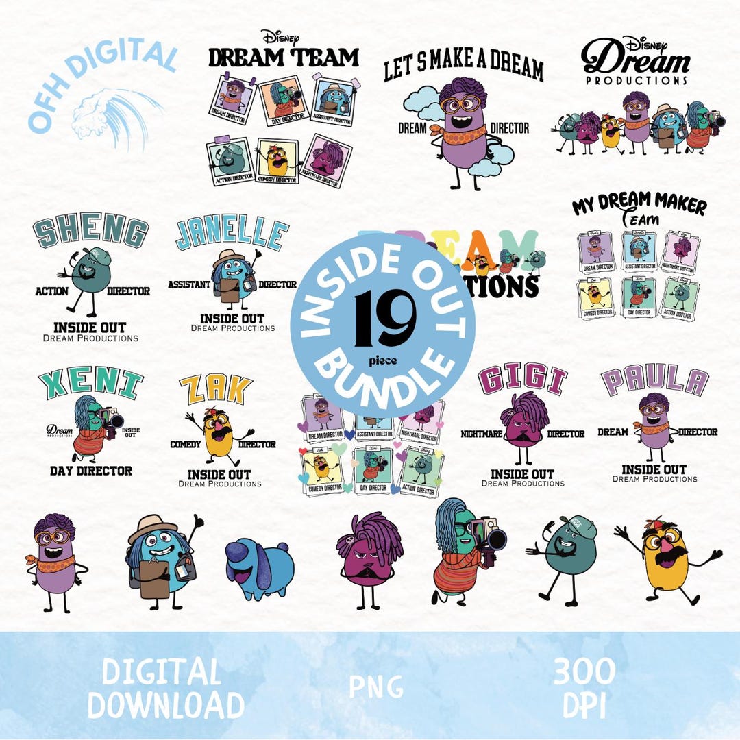 Dream Productions Bundle Png, Inside Out New Characters Bundle Png, It ...